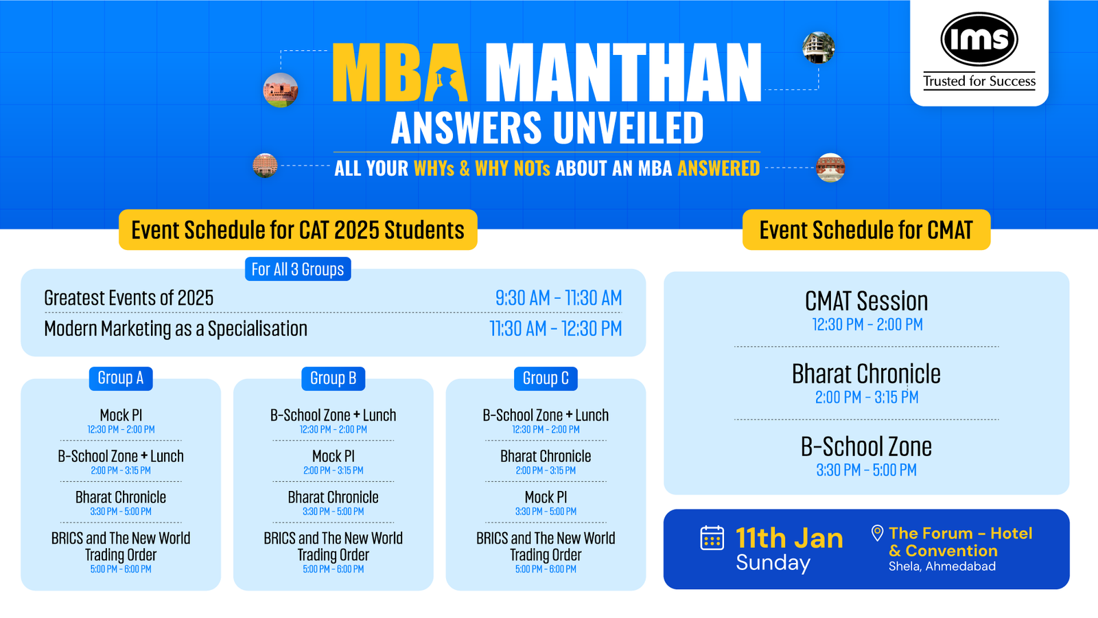 MBA Manthan Answers Unveiled 3.0 – Registration (Ahmedabad) – IMS Gujarat